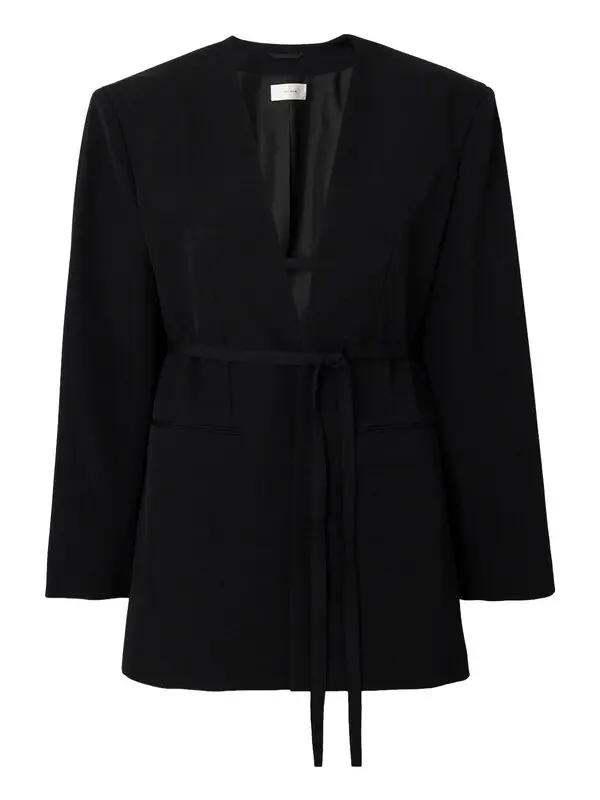 THE ROW Clio Belted Wool Blazer - Black