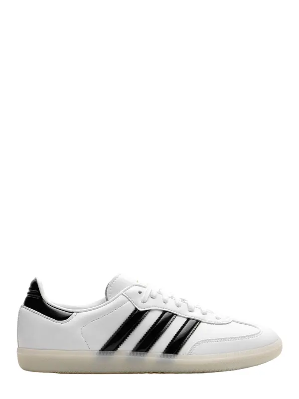 Adidas X Jason Dill Samba Patent-leather Sneakers - White
