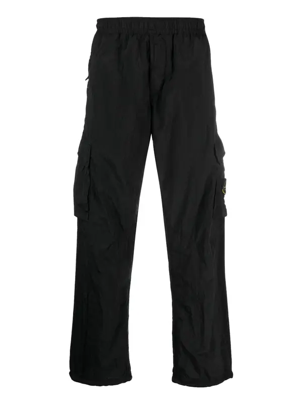 Stone Island Tapered Cargo Trousers - Black