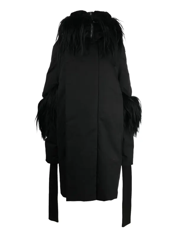 Rick Owens Alice Gauntlet Down Coat - Black