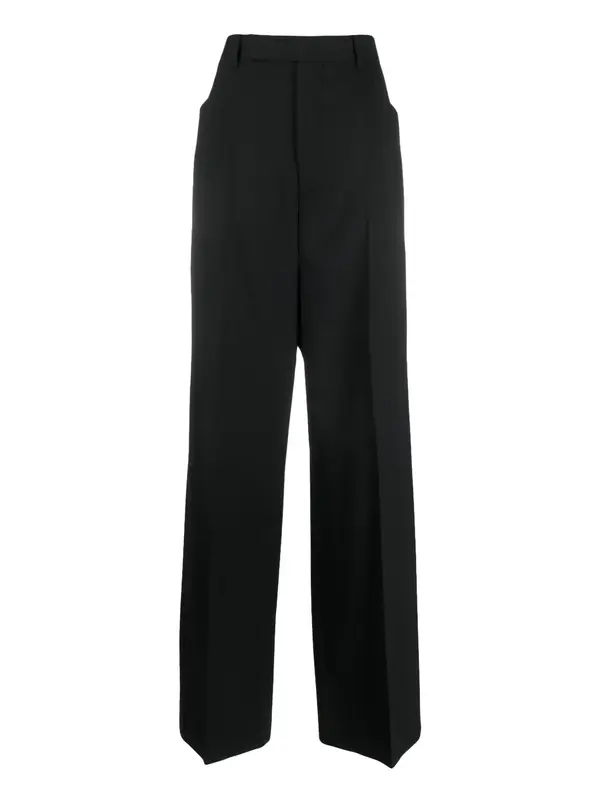 Rick Owens Pressed-crease Tailored Trousers - Black
