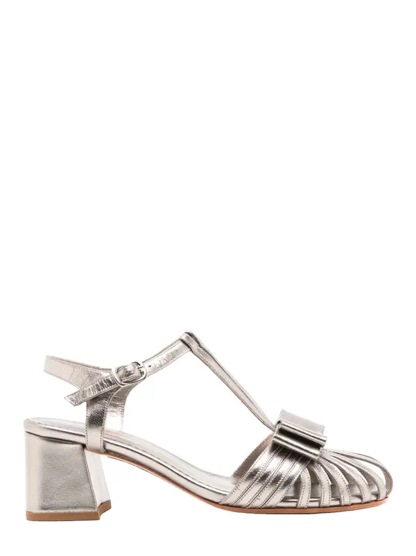STUDIO CHOFAKIAN Marly 45mm Leather Sandals - Silver