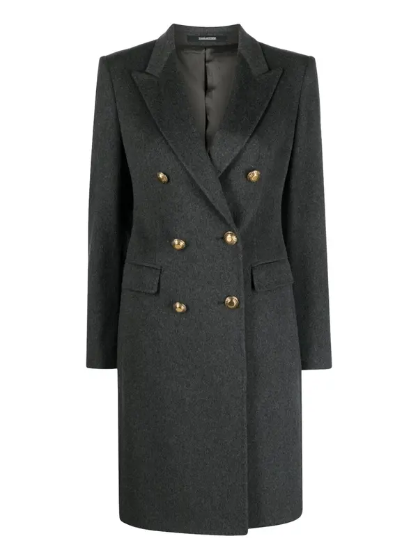 Tagliatore Double-breasted Wool-blend Coat - Grey