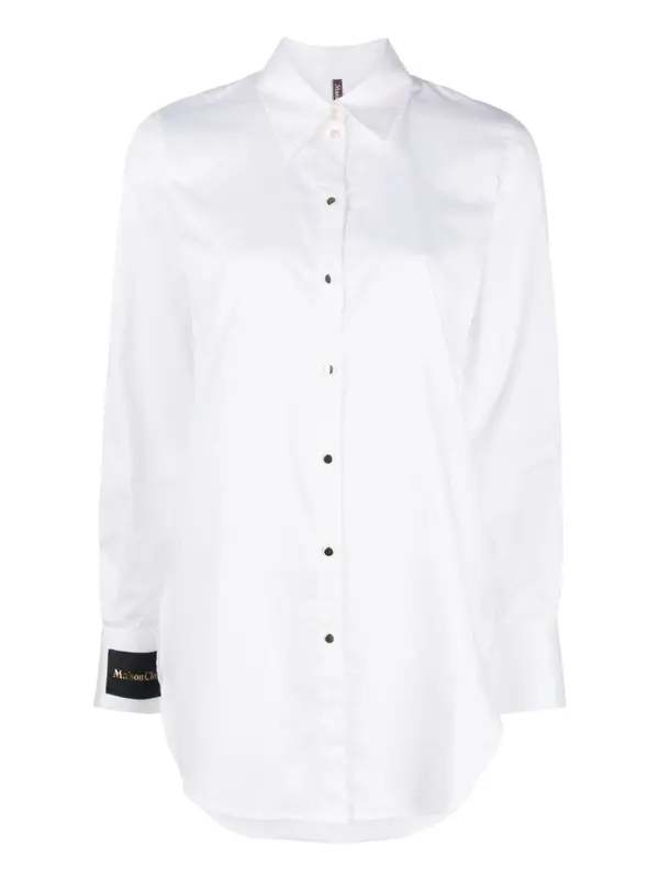 MAISON CLOSE Logo-patch Cotton Poplin Shirt - White