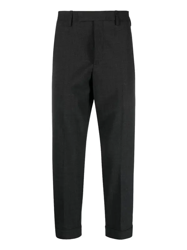 Neil Barrett Mid-rise Cropped Trousers - Grey