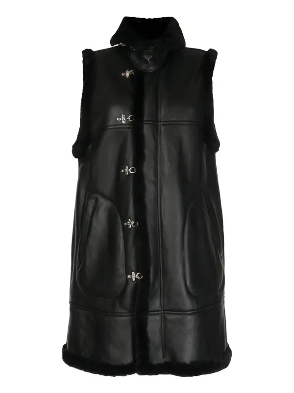 Noir Kei Ninomiya Long-length Leather Coat - Black