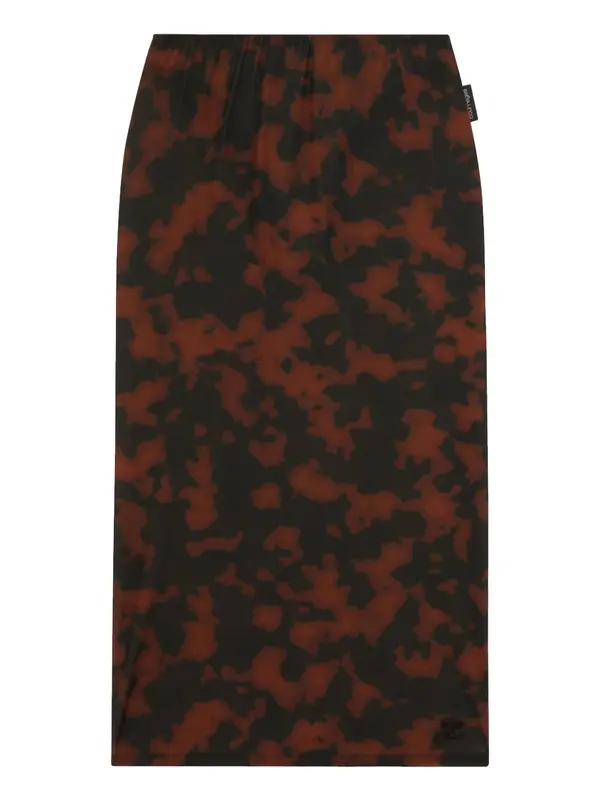 COURREGES Tortoiseshell-effect Tube Skirt - Black