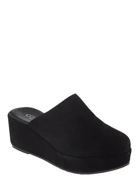 Cordani Camryn Platform Wedge Mule - Crosta Nero