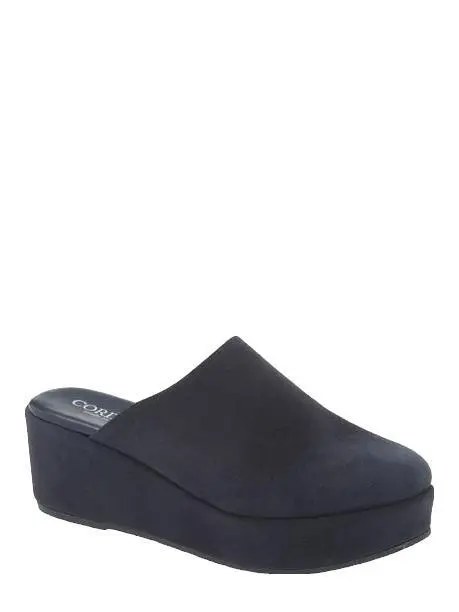 Cordani Camryn Platform Wedge Mule - Marine Suede