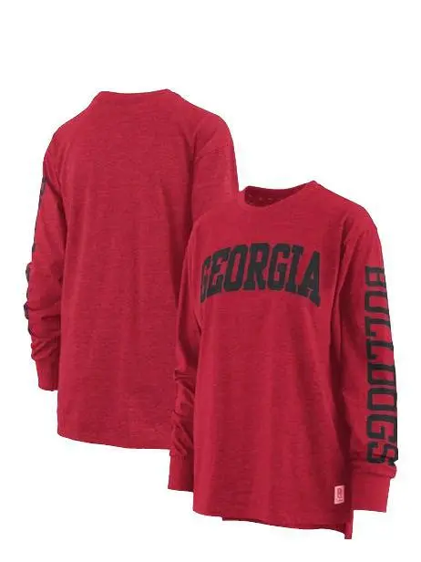 PRESSBOX Georgia Bulldogs Two-hit Canyon Long Sleeve T-shirt - Red