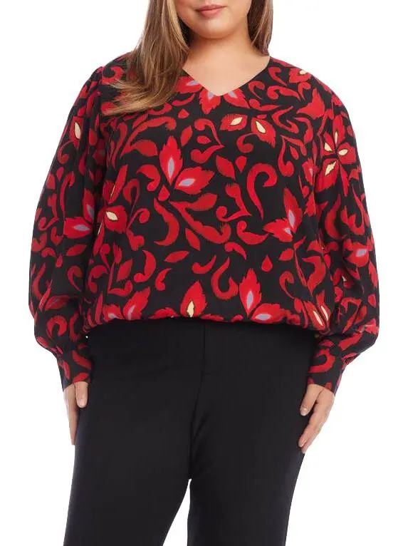 Karen Kane V-neck Top - Print