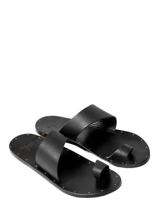 Beek Finch Leather Toe-ring Sandal - Black