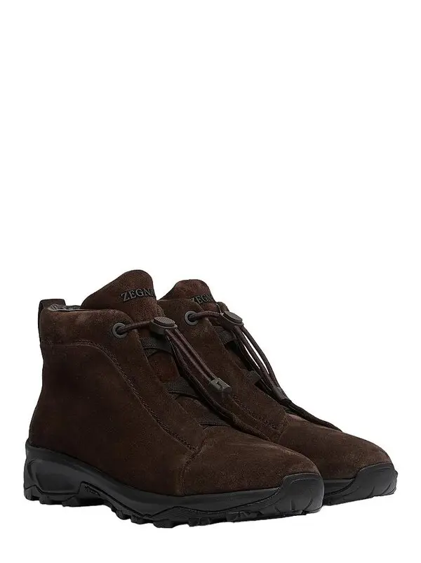 Zegna Triple Stitch Vetta Sneakers - Dark Brown