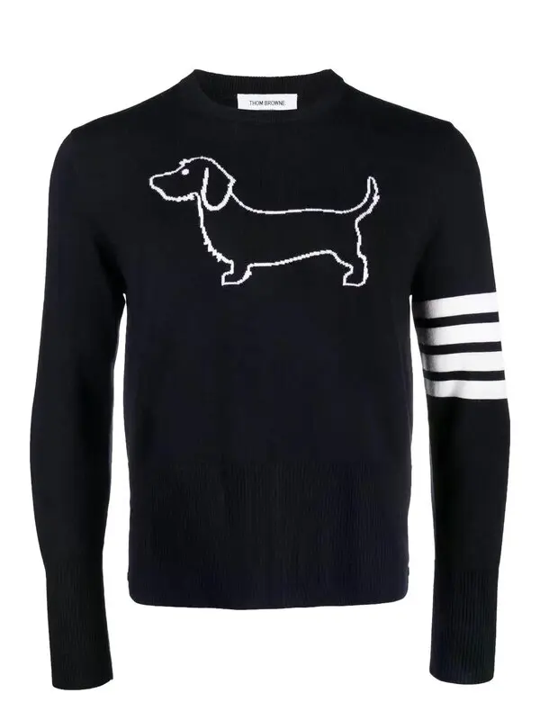 Thom Browne 4-bar Stripe Wool Jumper - Blue