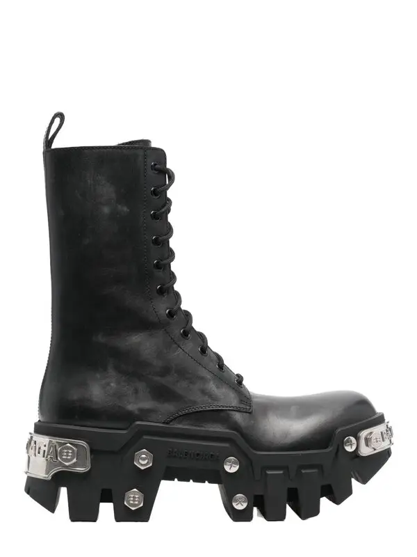 Balenciaga Bulldozer Boots - Black