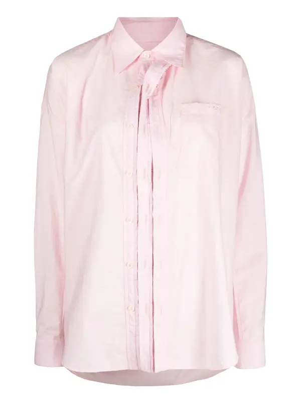Y/project Asymmetric Cotton-blend Shirt - Pink