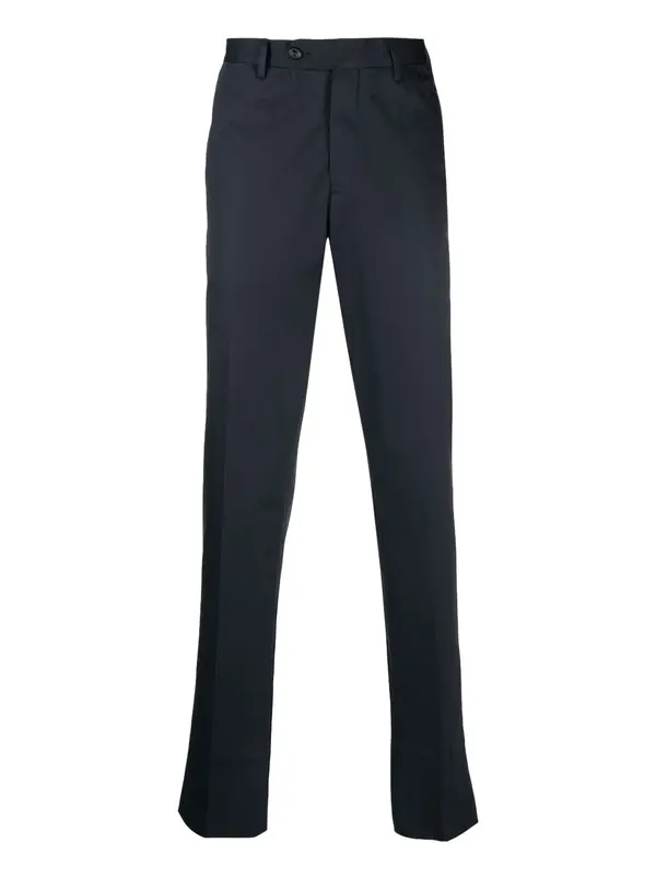 LARDINI Tailored Cotton Blend Trousers - Blue