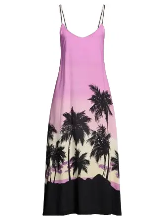 Palm Angels Midi Slip Dress - Pink