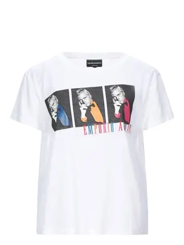 Emporio Armani Printed Cotton Jersey T-shirt - White