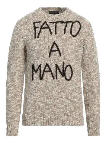 Dolce & Gabbana Sweater In Virgin Wool And Polyamide - Beige