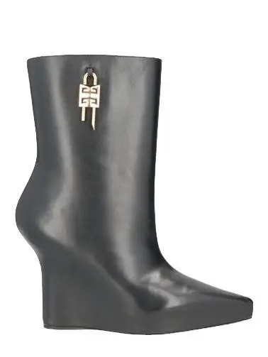Givenchy Ankle Boots In Calfskin With Wedge Heel - Black