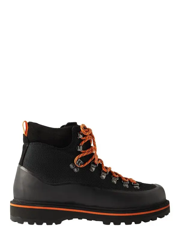 Mr P. X Diemme Roccia Vet Sport Leather-trimmed Hiking Boots - Black