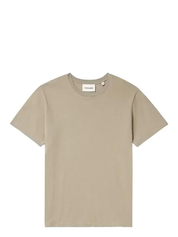 FRAME Cotton-jersey T-shirt - Neutrals