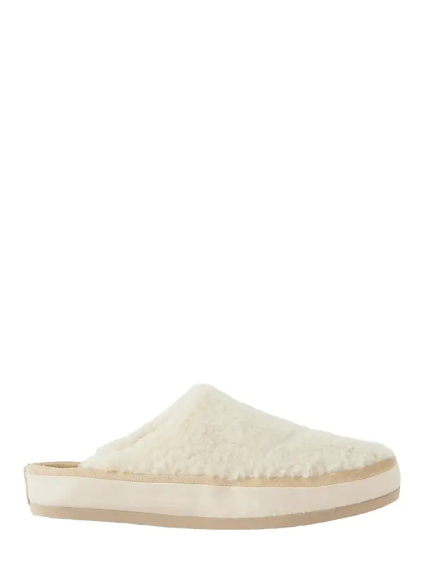 Mulo Shearling Slippers - Neutrals