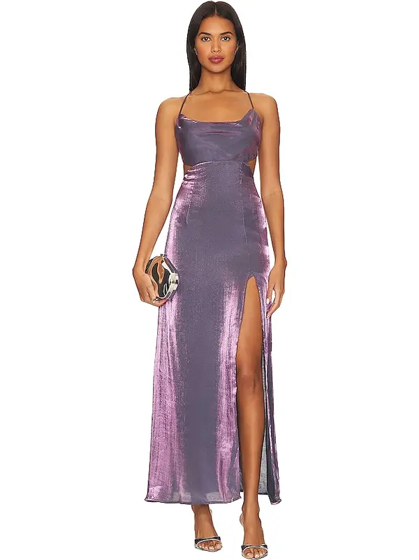 Astr The Label Shivani Dress - Lavender Shine