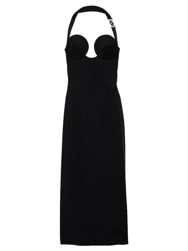 Versace Medusa '95 Halterneck Midi Dress - Black