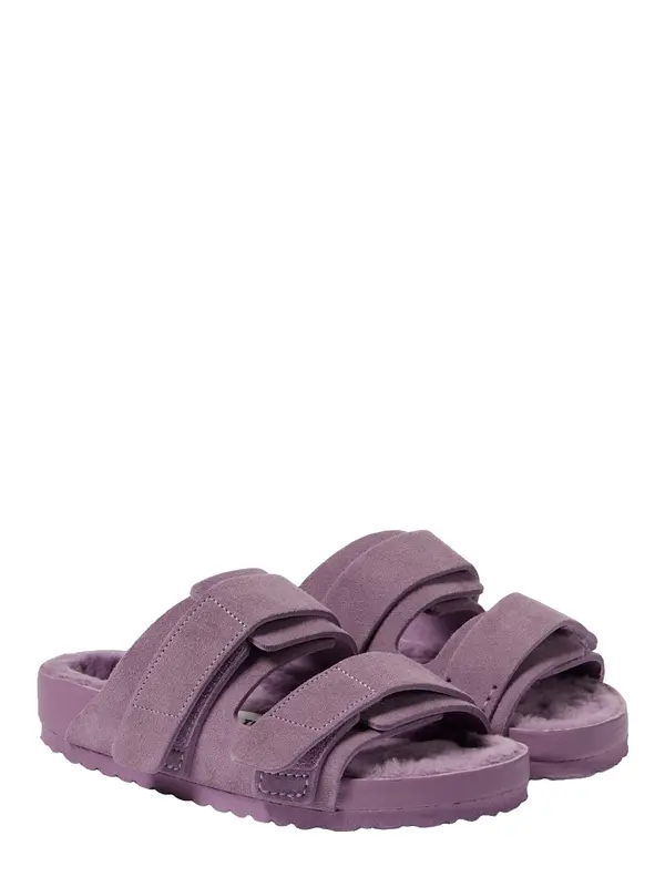 BIRKENSTOCK Uji Suede Slides - Purple