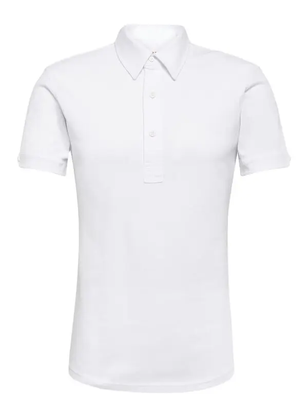 Orlebar Brown Sebastian Cotton Pique Polo Shirt - White