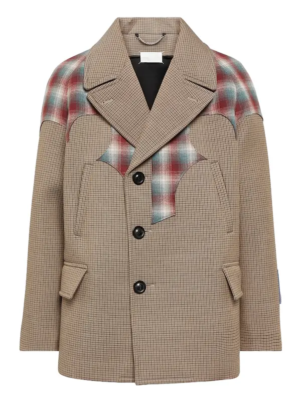 MAISON MARGIELA X Pendleton Oversized Pea Coat - Multicoloured