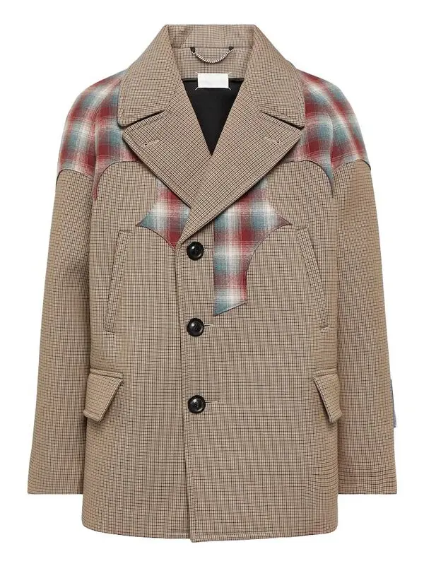MAISON MARGIELA X Pendleton Oversized Pea Coat - Multicoloured