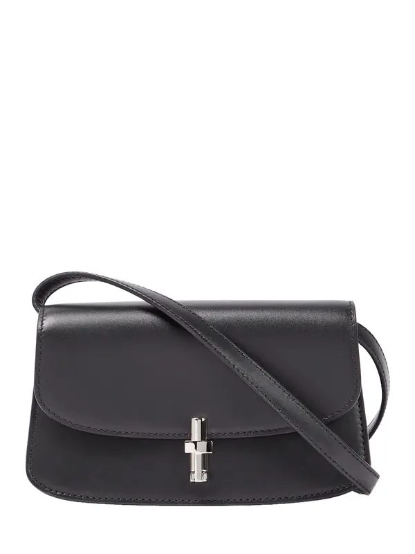 THE ROW Sofia Leather Shoulder Bag - Black