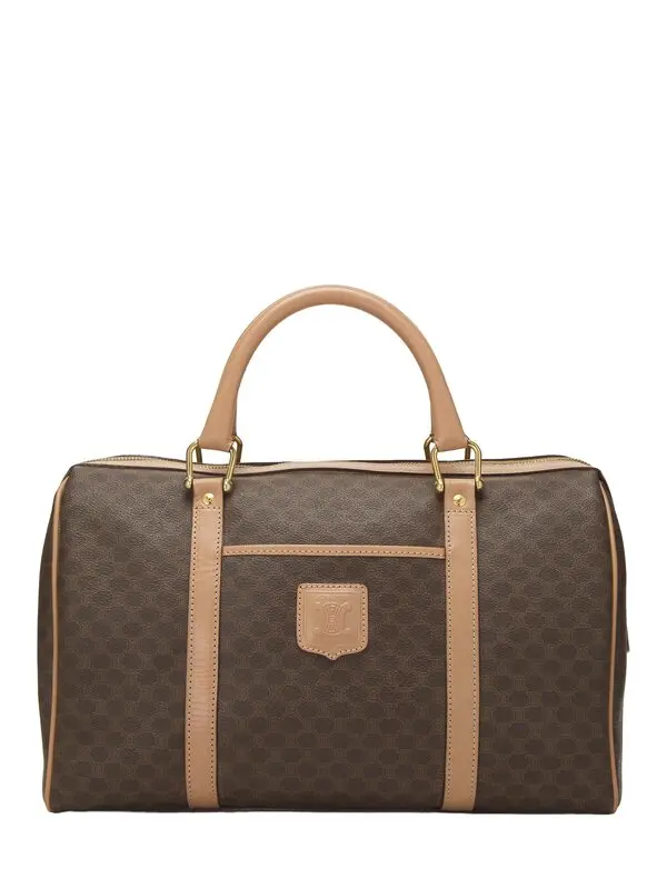 Celine Coated Canvas Macadam Boston - Brown