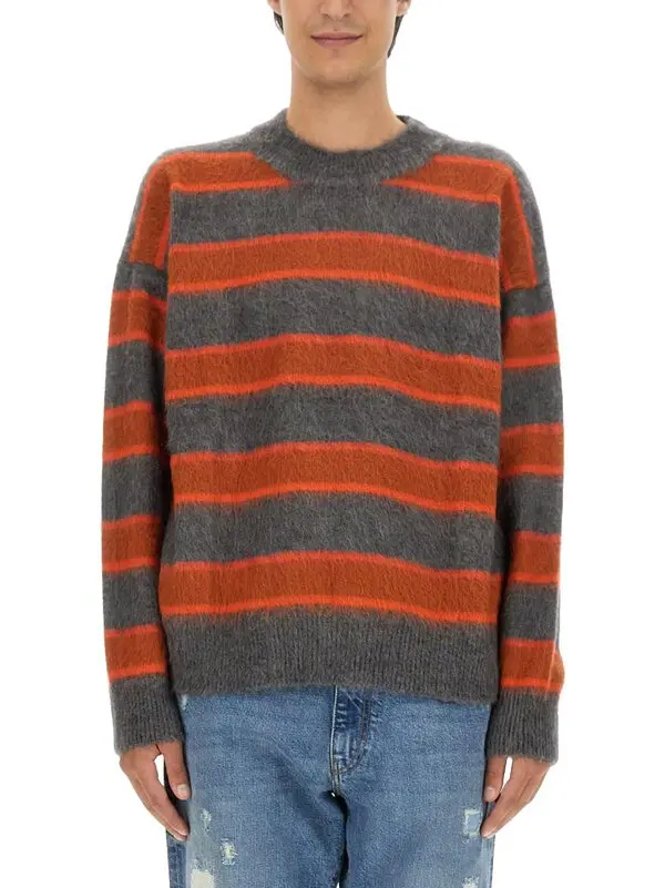 AMISH Striped Oversized Fit Sweater - Multicolour