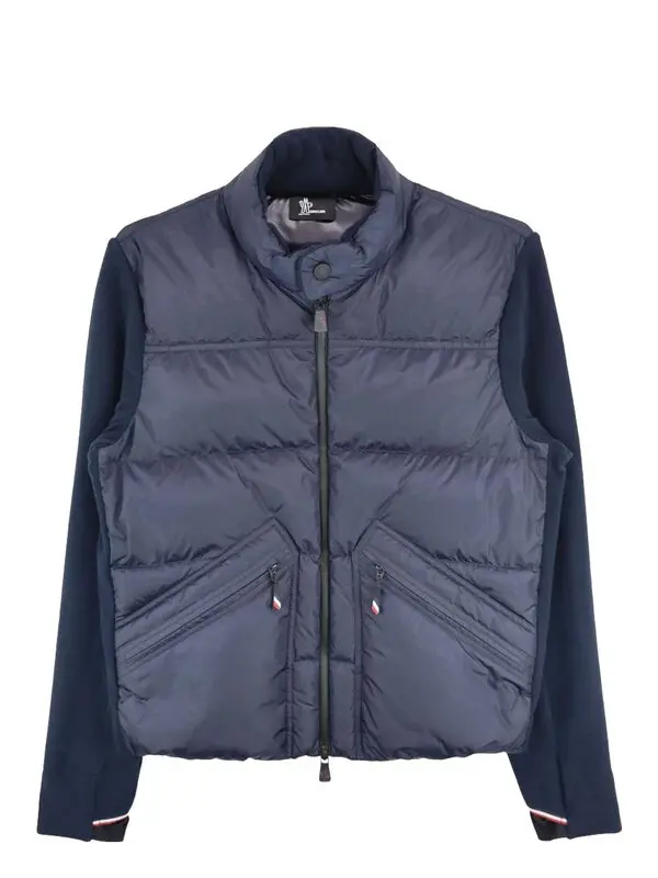 Moncler Quilted Zip Up Cardigan - Blue