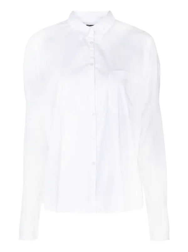 Kristensen Du Nord Long-sleeve Stretch-cotton Shirt - White