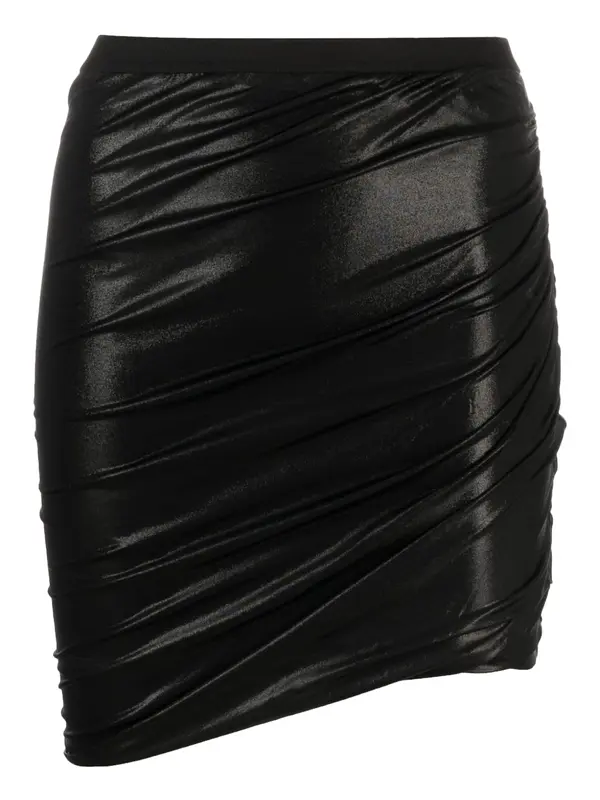 Rick Owens Draped Miniskirt - Black