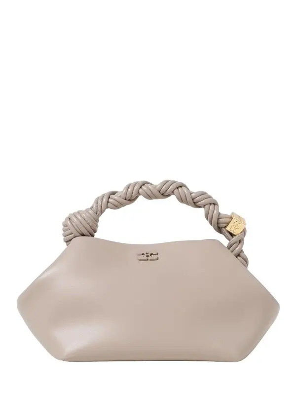 GANNI Bou Leather Blend Bag - Grey