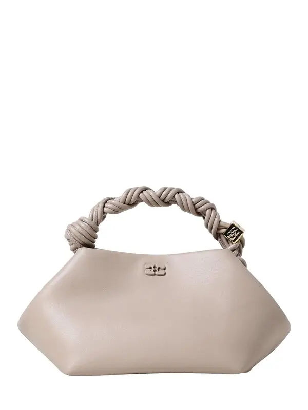 GANNI Bou Leather Blend Bag - Grey