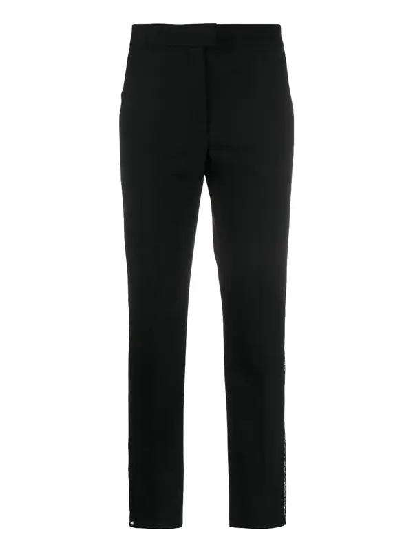 MAISON CLOSE Lace Stripe Tailored Trousers - Black