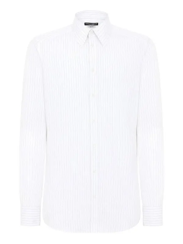 Dolce & Gabbana Striped Cotton Shirt - White
