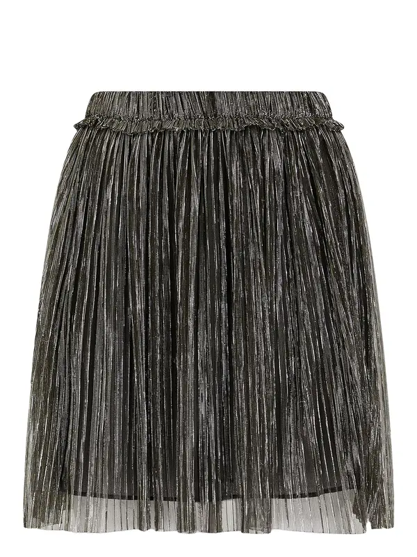 MARANT ETOILE Benedicte Pleated Metallic Mini Skirt - Brass