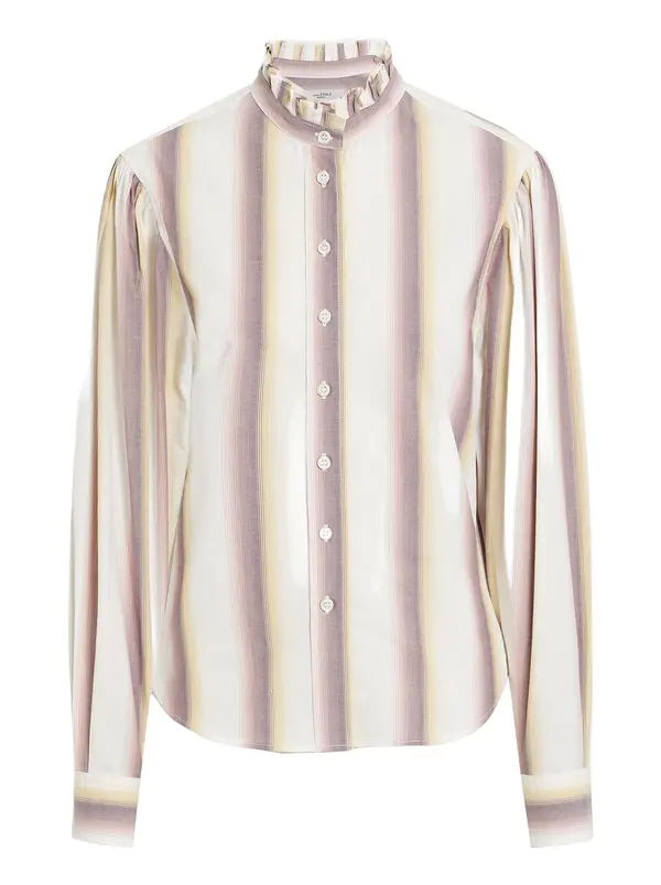 MARANT ETOILE Jancis Striped Cotton Shirt - Lilac