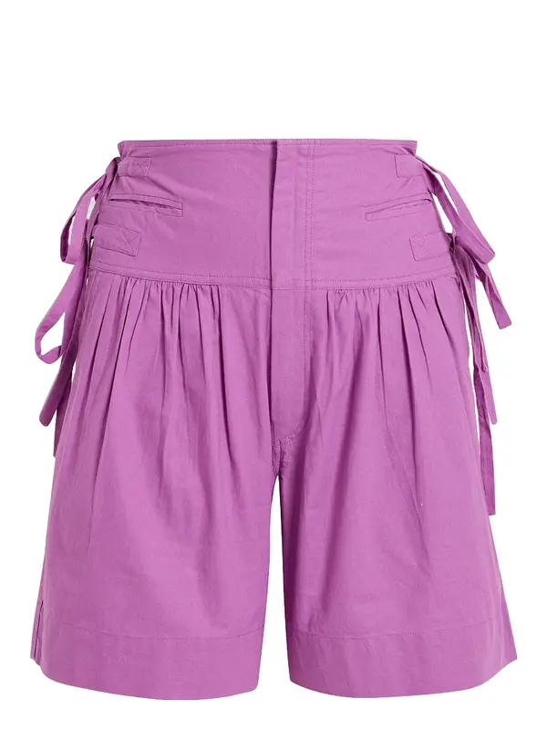 MARANT ETOILE Opala Cotton-poplin Shorts - Violet