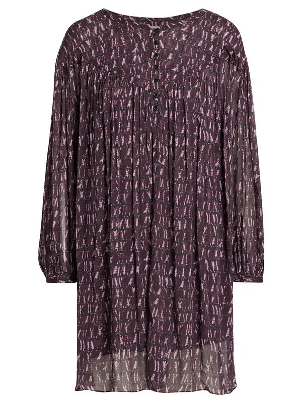MARANT ETOILE Silorion Tie-dyed Mini Dress - Dark Purple