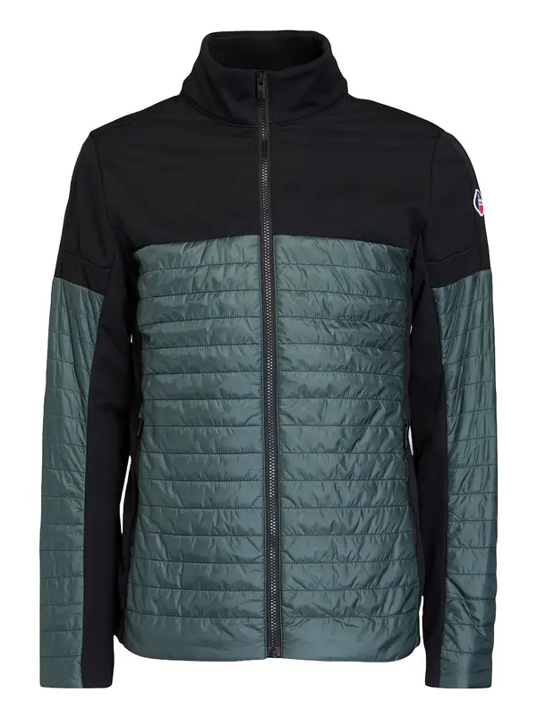 Fusalp Estaris Jersey-paneled Ski Jacket - Grey Green