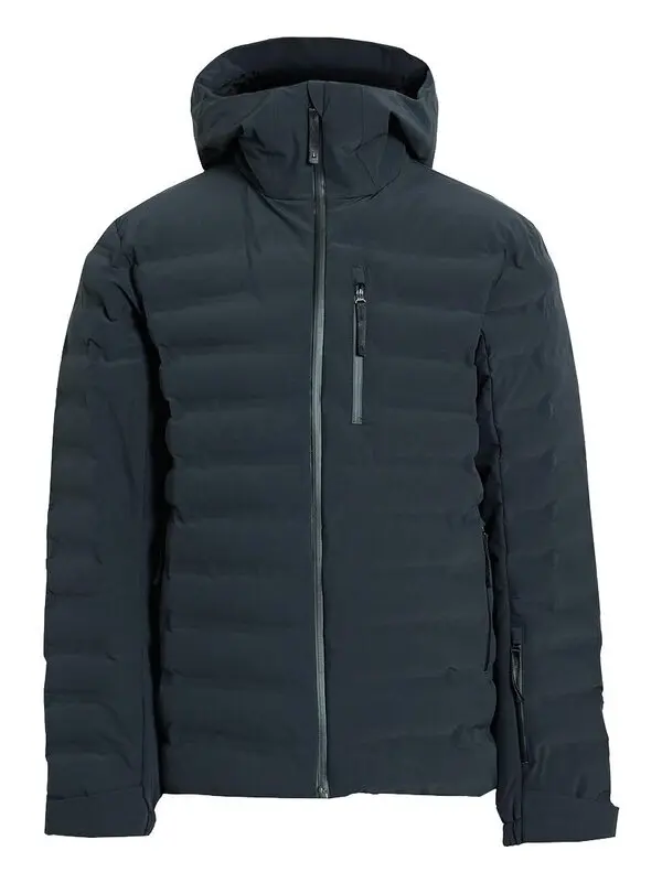 Aztech Mountain Pyramid Quilted Hooded Ski Jacket - Black